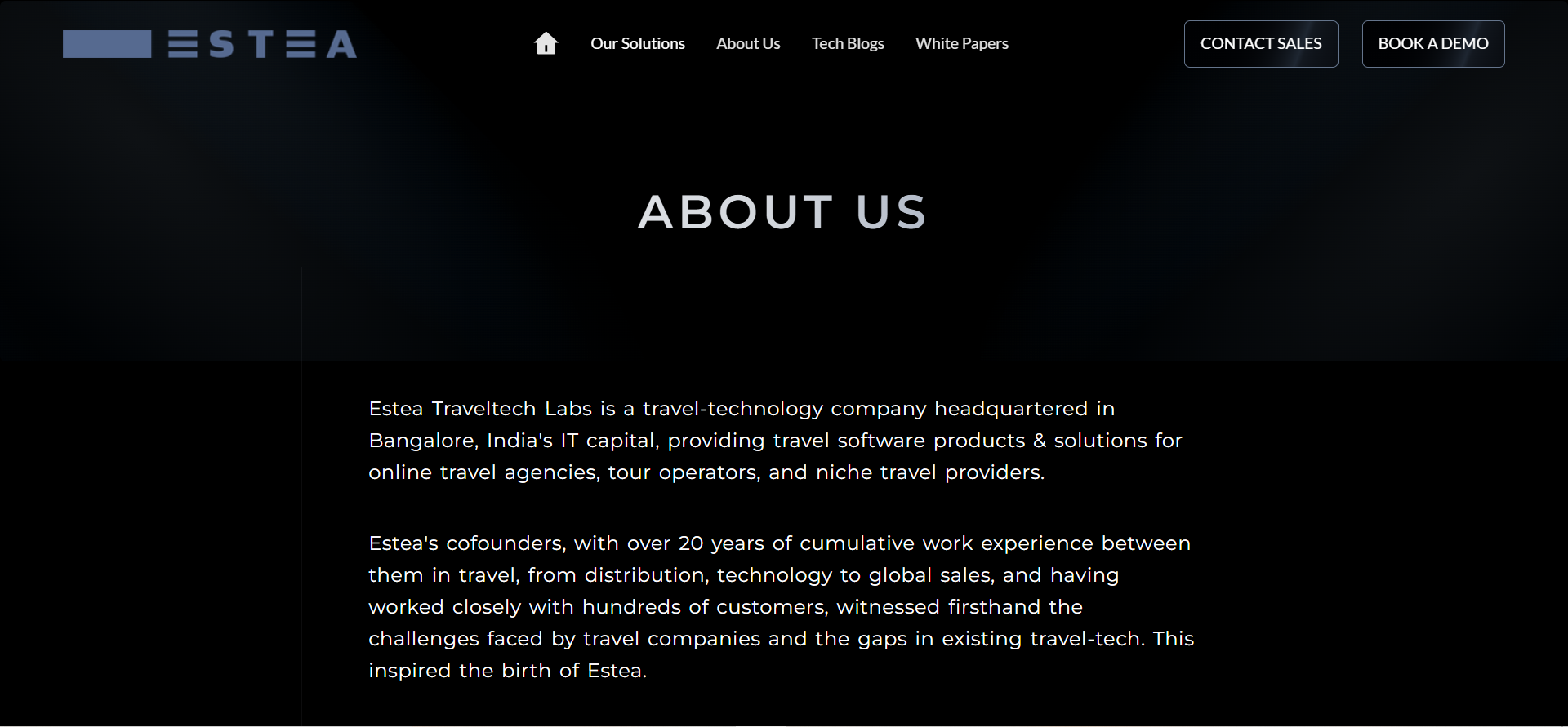 About Us | Estea Traveltech Labs