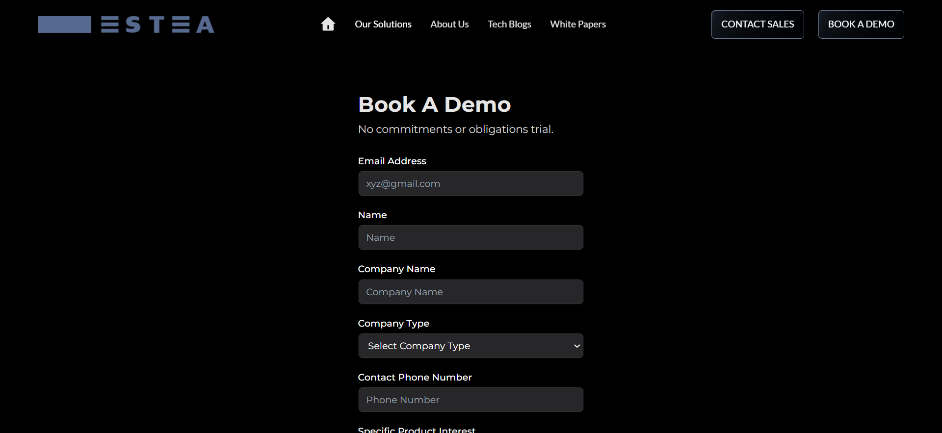 SCHEDULE DEMO | Estea Traveltech Labs